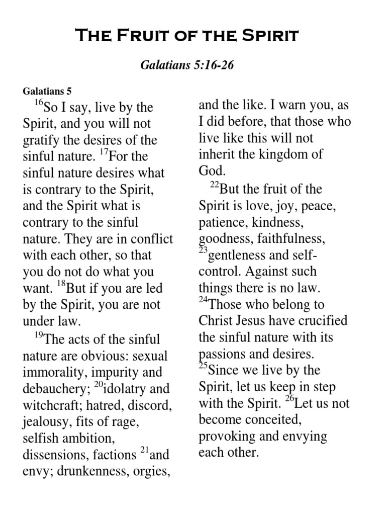 Lesson 18 The Fruit of The Spirit | PDF | Fruit Of The Holy Spirit ...