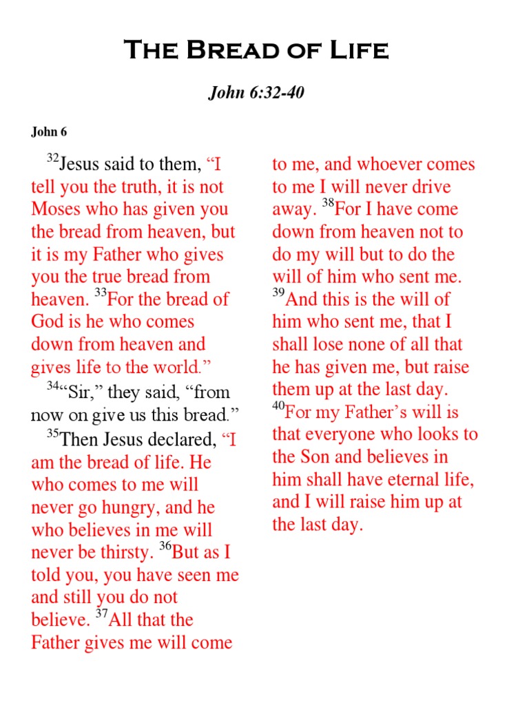 Lesson 21 The Bread of Life | PDF