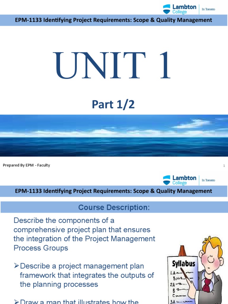 Construction EPM-1133 Unit 1 Part 1 | PDF | Project Management | Quality Management