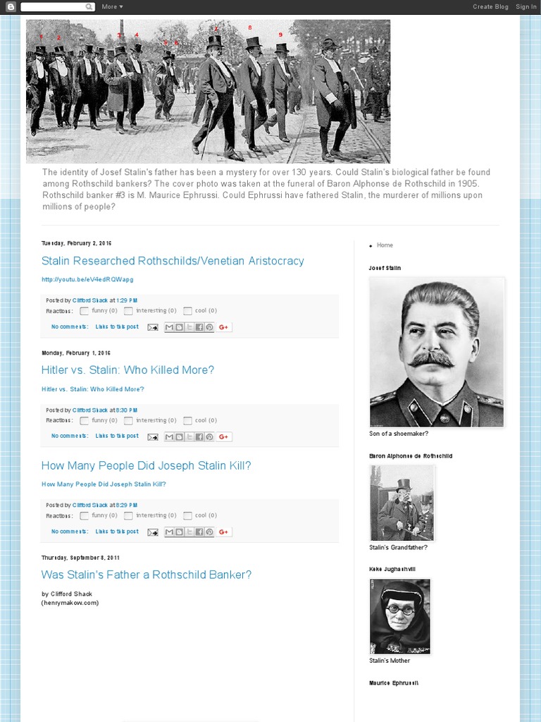 Was Stalin's Father a Rothschild? | PDF | Joseph Stalin | Rothschild Family