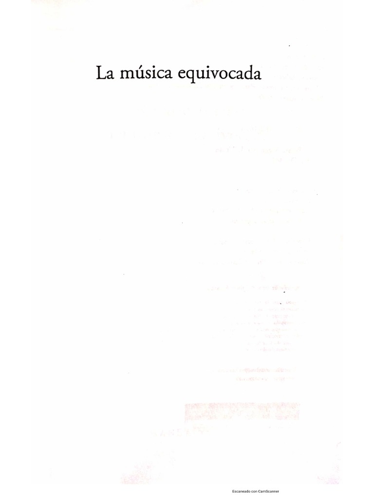 Rosario Bléfari - La Música Equivocada | PDF