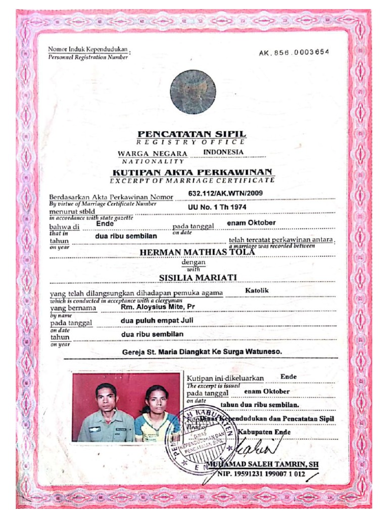Akta Nikah | PDF