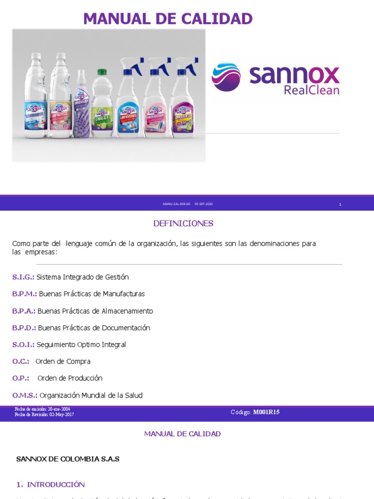 Manual de Calidad | PDF | Calidad (comercial) | Business