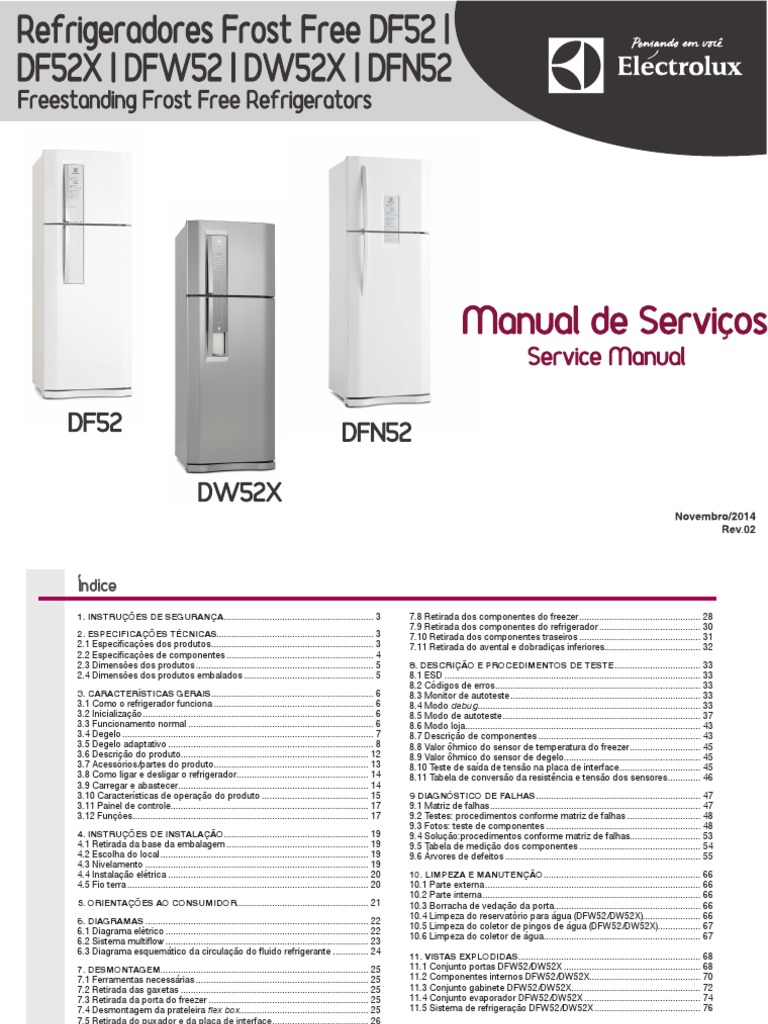 MS Refrigerador FF DF52-DF52X-DFW52-DW52X-DFN52 | PDF | Quantidades ...