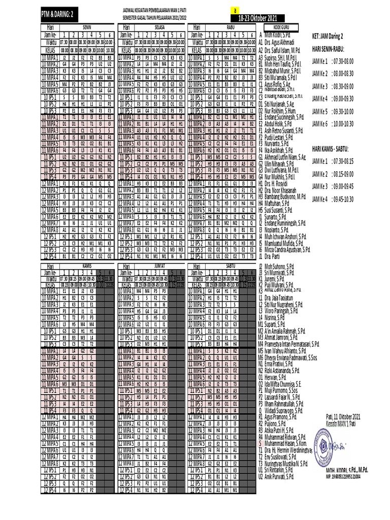 Contoh Jadwal | PDF
