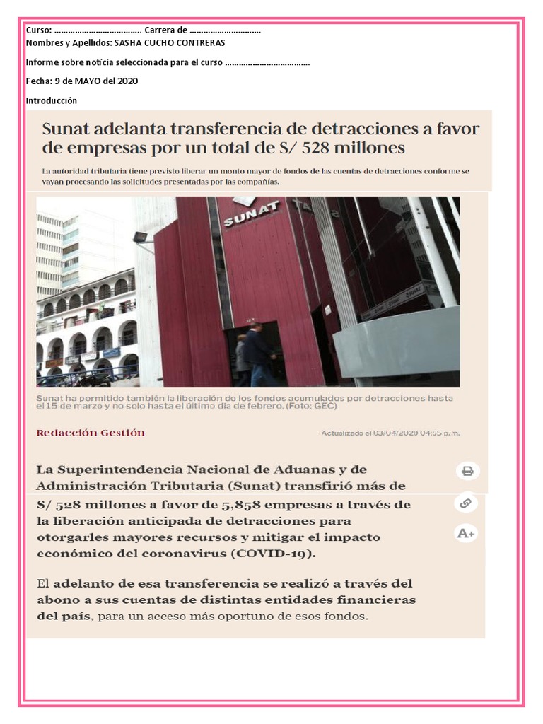 Análisis de Noticia | PDF