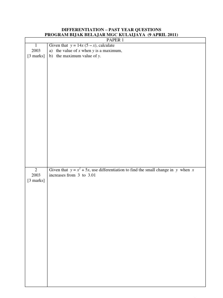 Chapter 9: Differentiation | PDF | Derivative | Volume