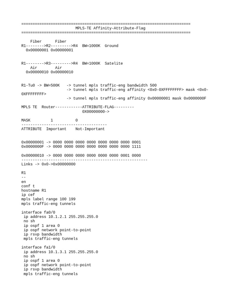 13 - MPLS-TE-Affinity-Attribute-Flag-ArashDeljoo | PDF | Networking | Multiprotocol Label Switching