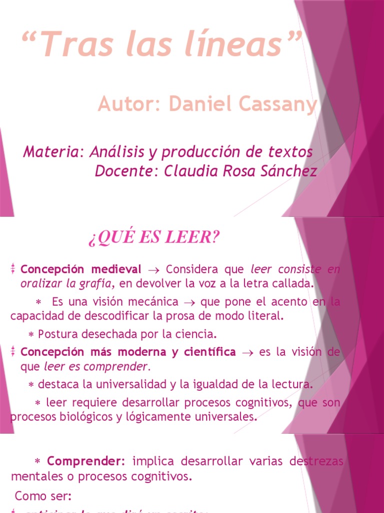 Tras Las Lineas | PDF | Psicolingüística | Verbo