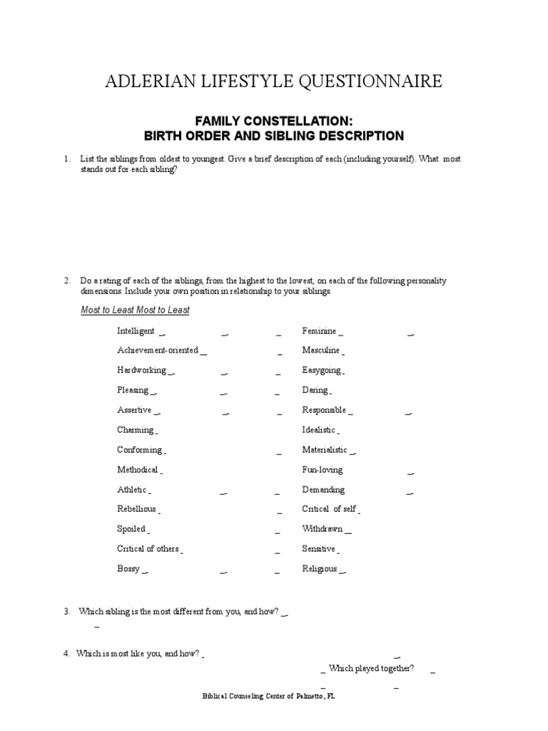 Insights Into Family Dynamics and Early Life Experiences: A Summary of ...