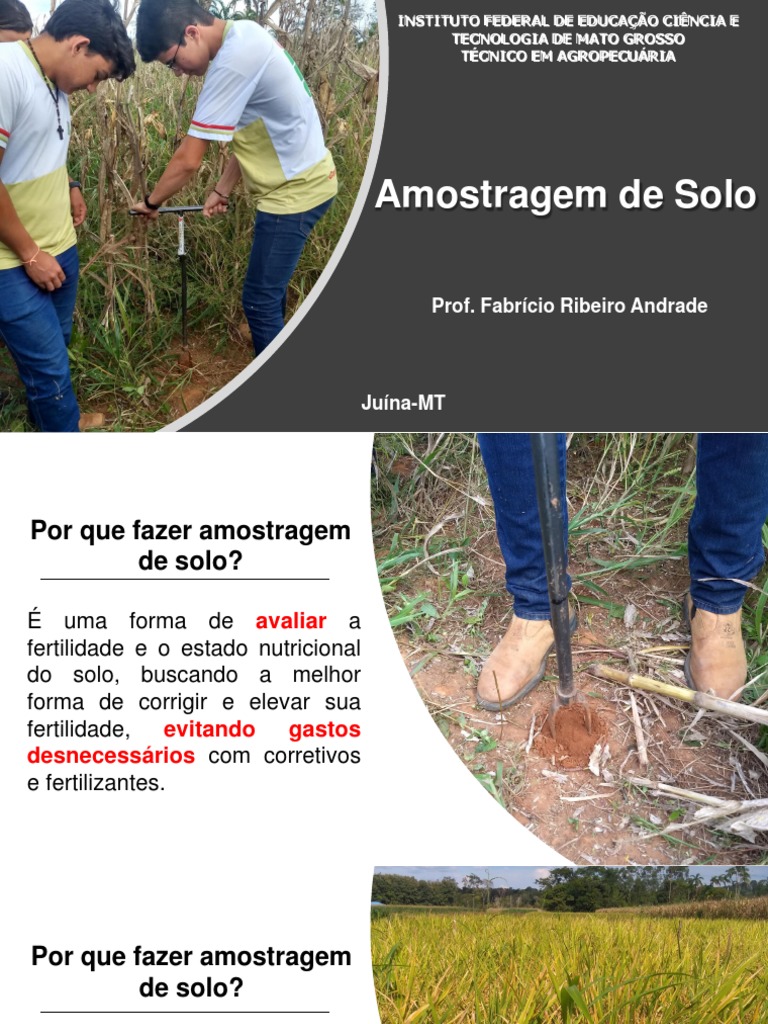 Aula 6 - Amostragem de Solo | PDF | Fertilizante | Agricultura