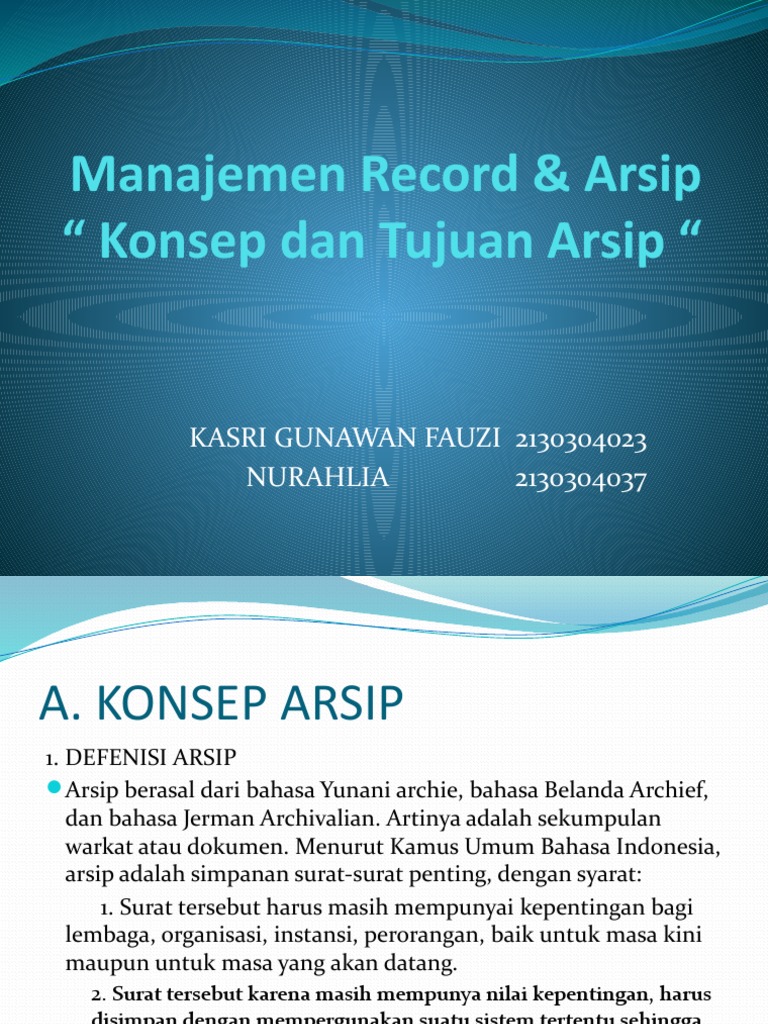 Manajemen Arsip dan Kearsipan | PDF | Ilmu Sosial