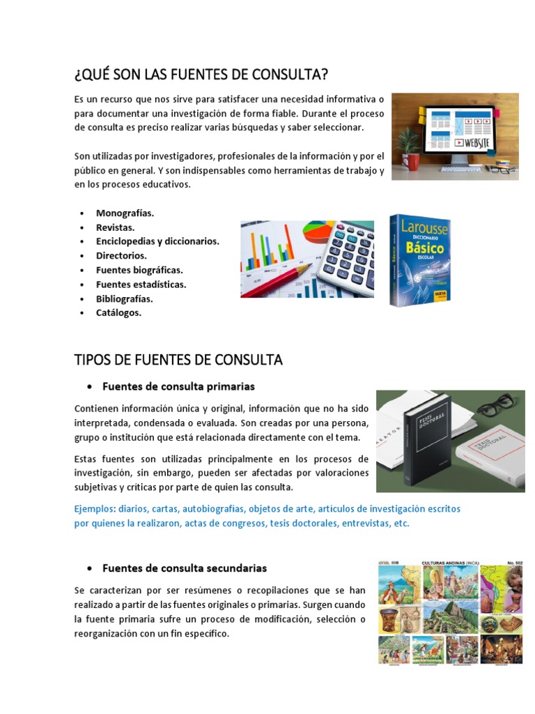Fuentes de Consulta | PDF
