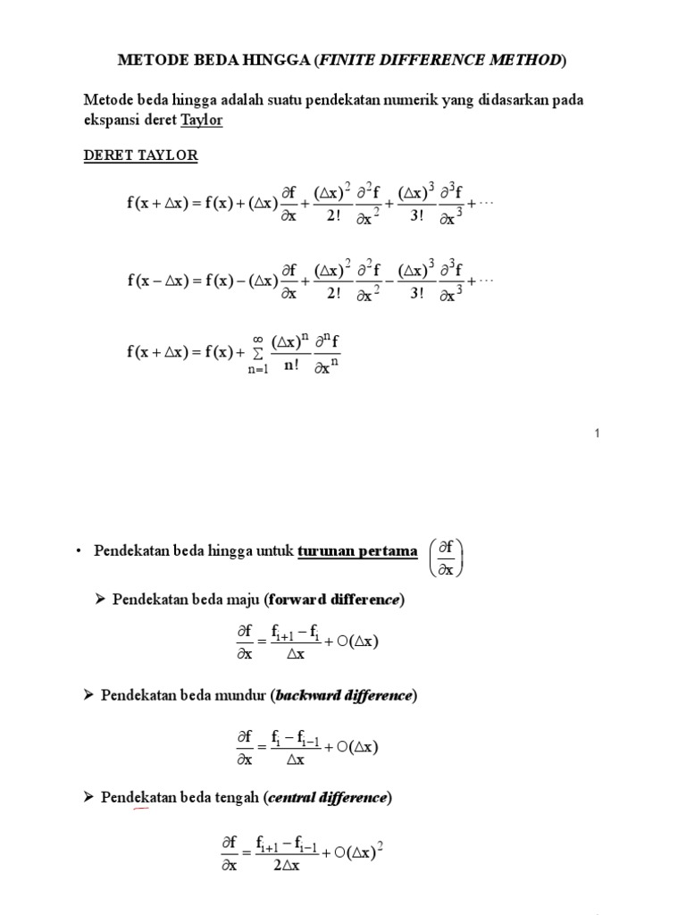 Metode Beda Hingga | PDF