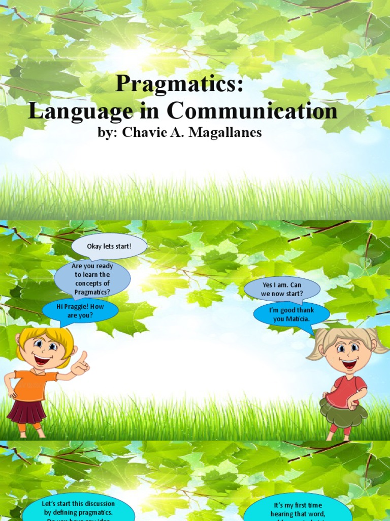 Classwork 8. Pragmatics. Language in Communication | PDF ...