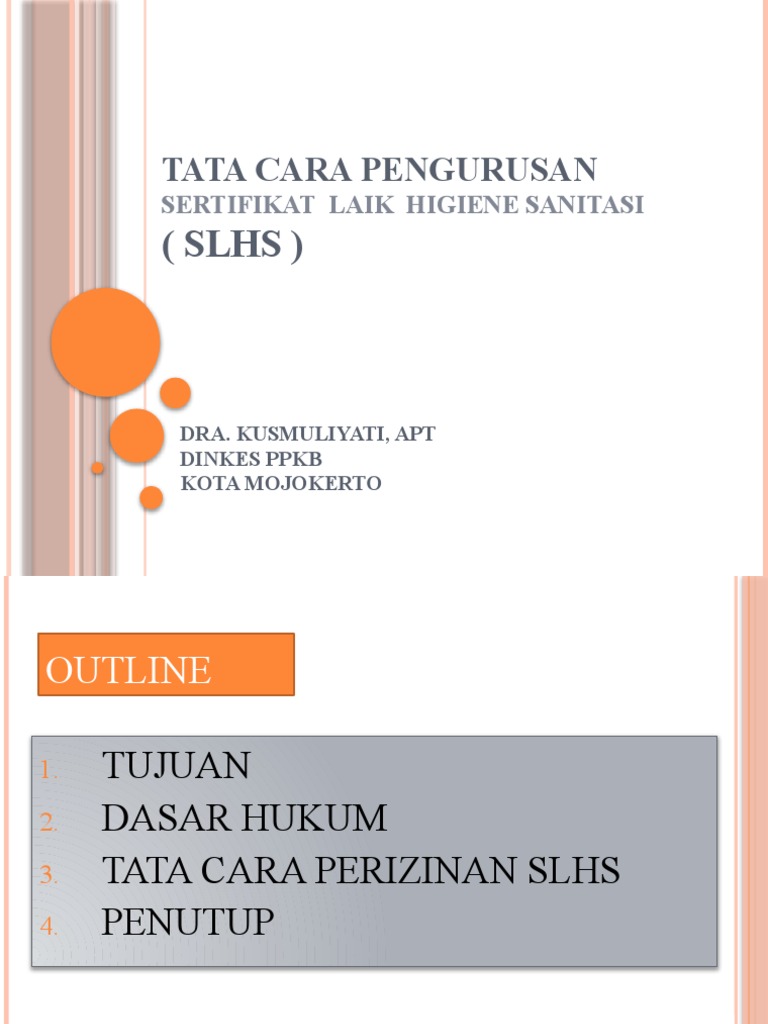 Tata Cara Perizinan SLHS | PDF