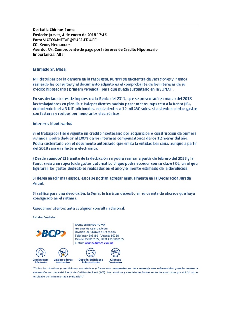 Informe BCP Explicacion | PDF