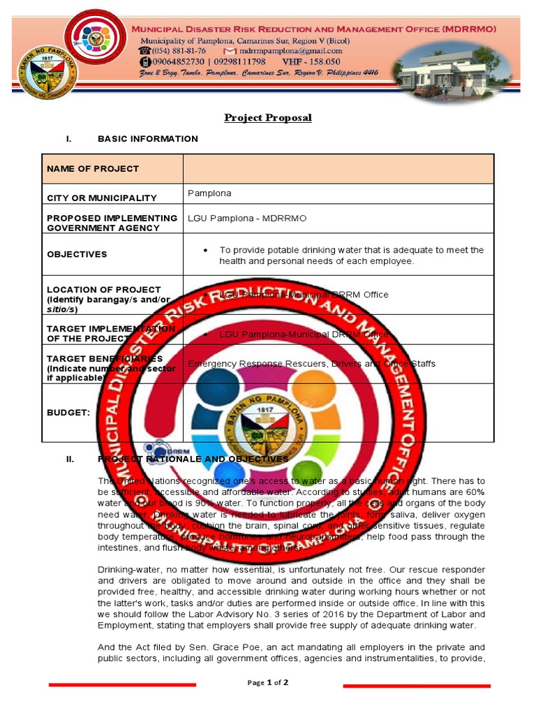 Project Proposal Water | PDF | Drinking Water | Water