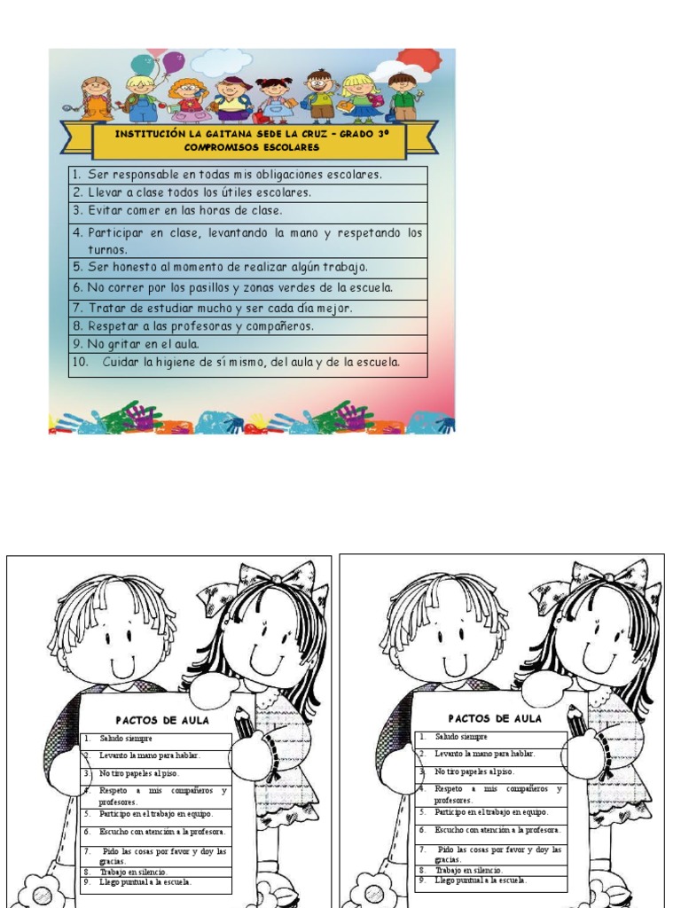 Compromisos Escolares | PDF