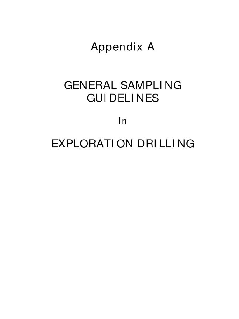 A Drill Sampling Protocols | PDF | Atomic Absorption Spectroscopy ...