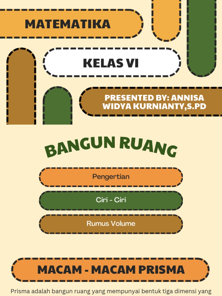 Bangun Ruang: Prisma dan Tabung | PDF | Griya & Taman