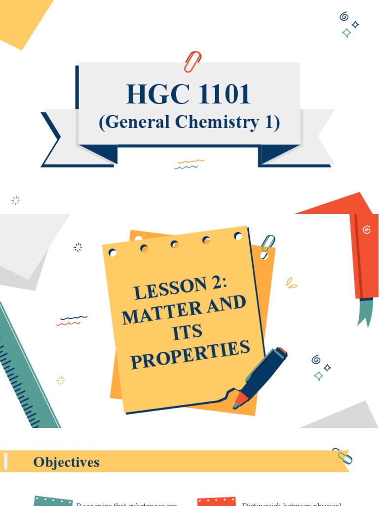 HGC 1101 (General Chemistry 1 | PDF | Mixture | Chemistry