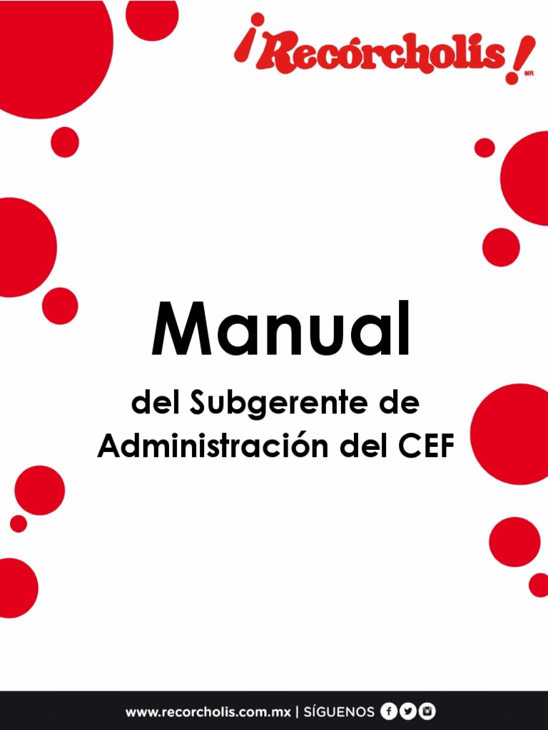 Manual Del Subgerente de Administración | PDF | Presupuesto | Contabilidad