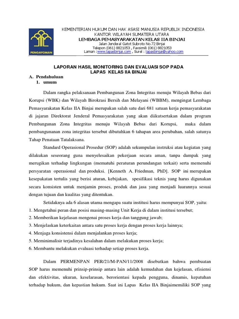 Dokumen Laporan Hasil Reviu Atas Standar Pelayanan | PDF