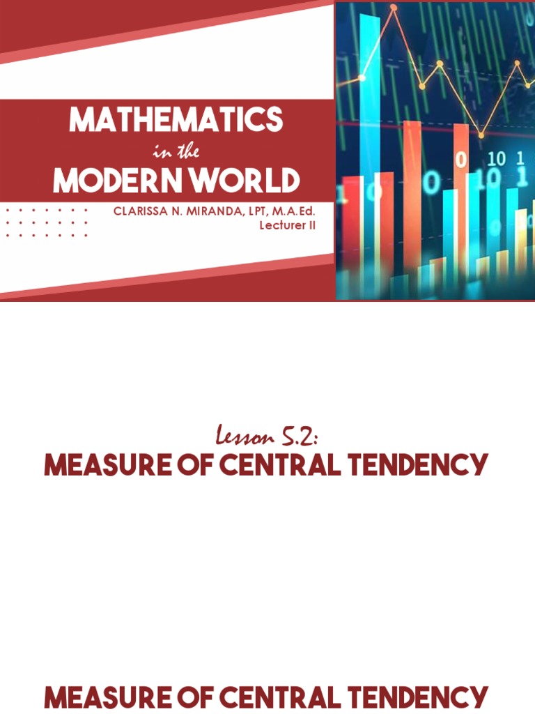Module 5.2 - 5.3 Measure of Central Tendency and Dispersion | PDF ...