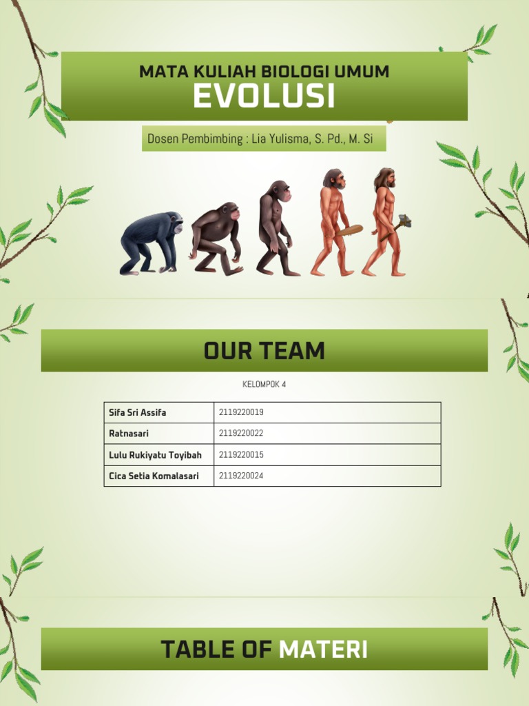 Teori dan Bukti Evolusi Biologi | PDF