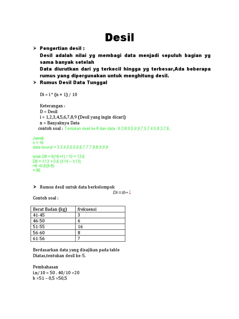 Kelompok 3 Desil | PDF