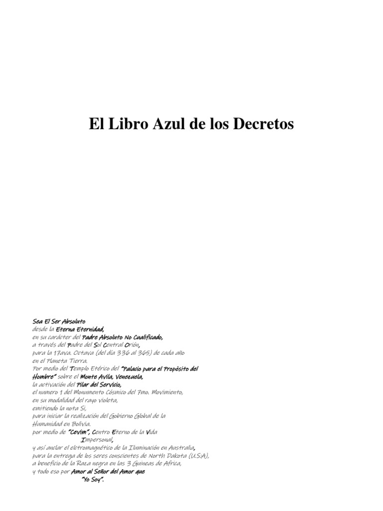 El Libro Azul de Los Decretos | PDF | Amor | Estrellas