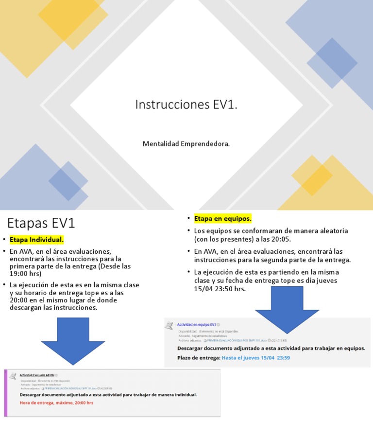 Instrucciones EV1 ME | PDF