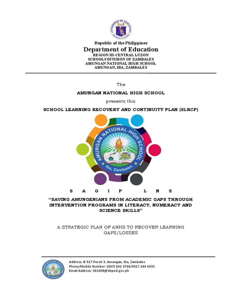 Anhs-301004 SLRCP Book-Form | PDF | Literacy | Reading Comprehension