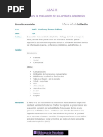 ABAS II - Cuadernillo Adulto | PDF