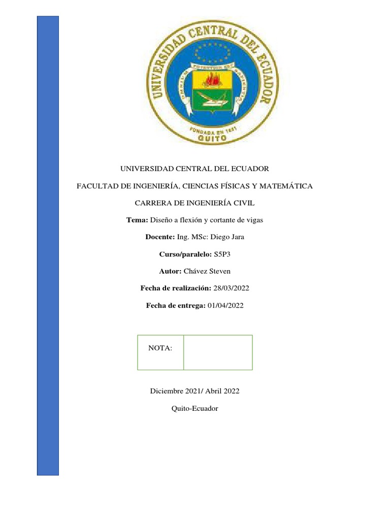 S5P3 Ho A Chavez Steven | PDF | Viga (Estructura) | Hormigón