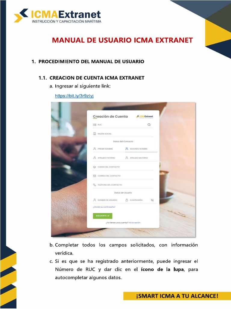 Manual de Usuario - Icma Extranet | PDF