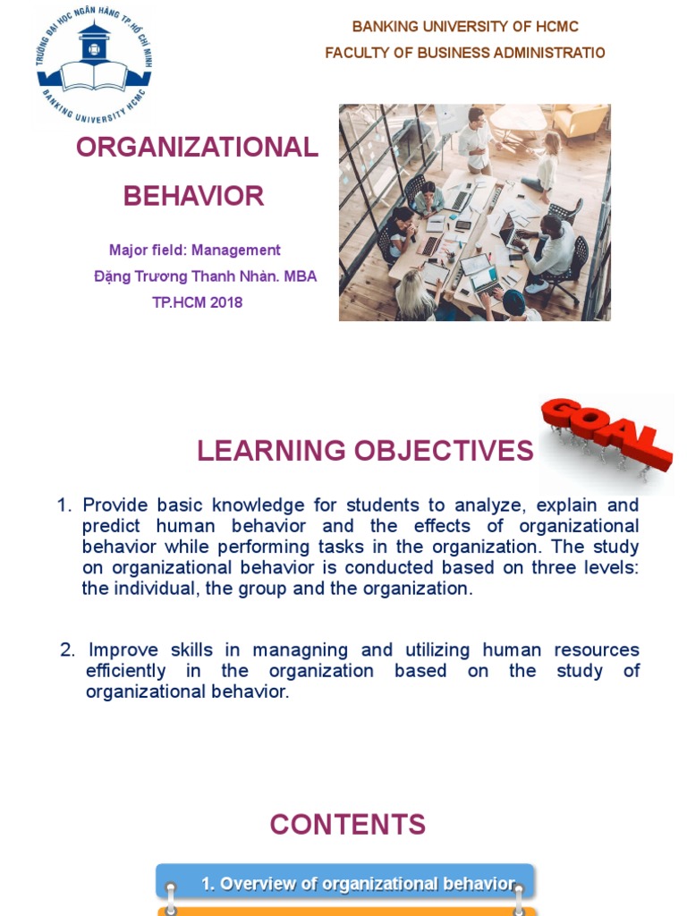 CHAP-1-Organizational Behavior | PDF | Organizational Behavior | Psychology