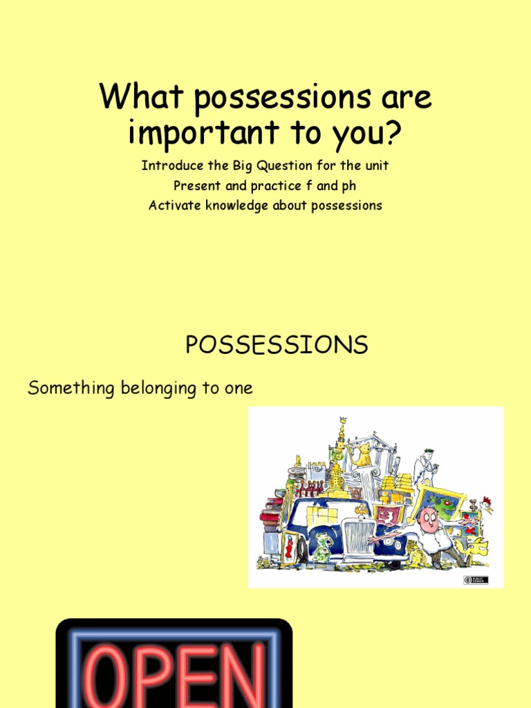 Lesson 1 What Possessions Are Important To You | PDF