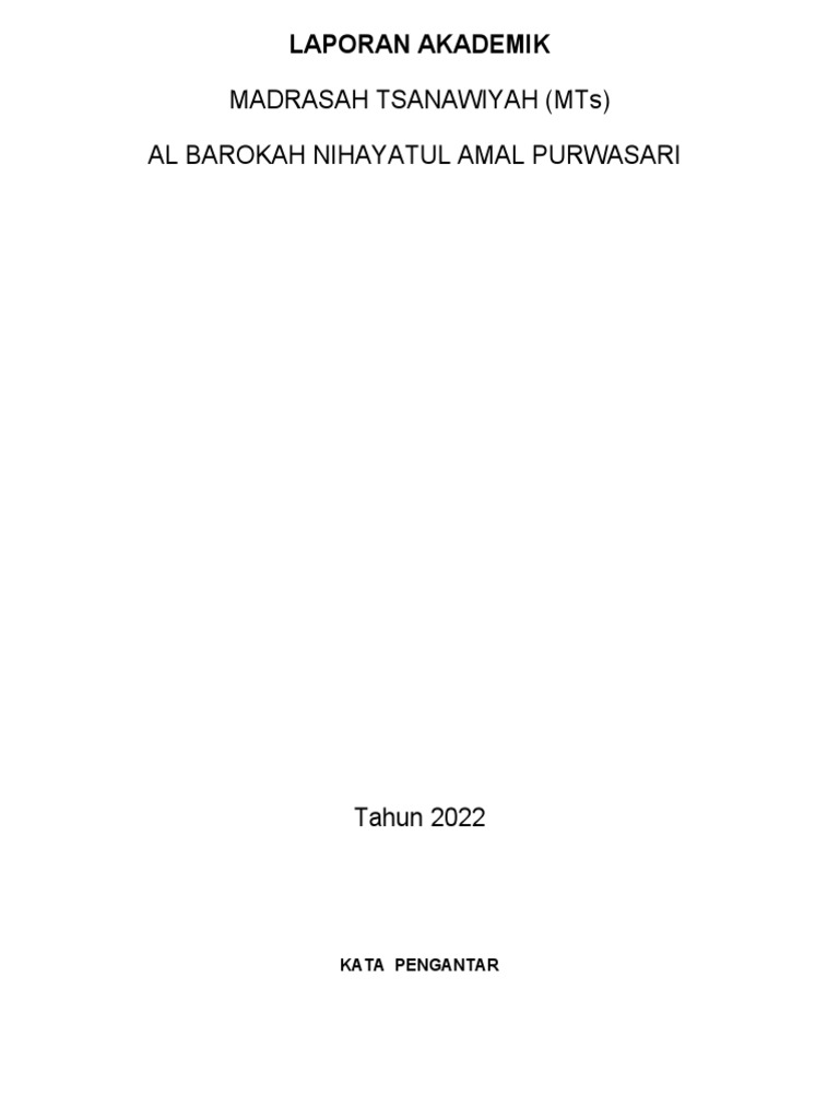 Laporan Akademik | PDF