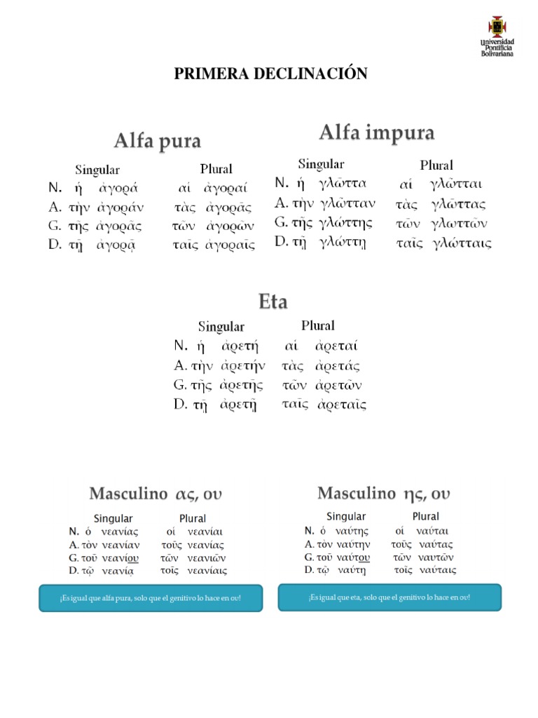 Declensiones en Gramática Latina | PDF
