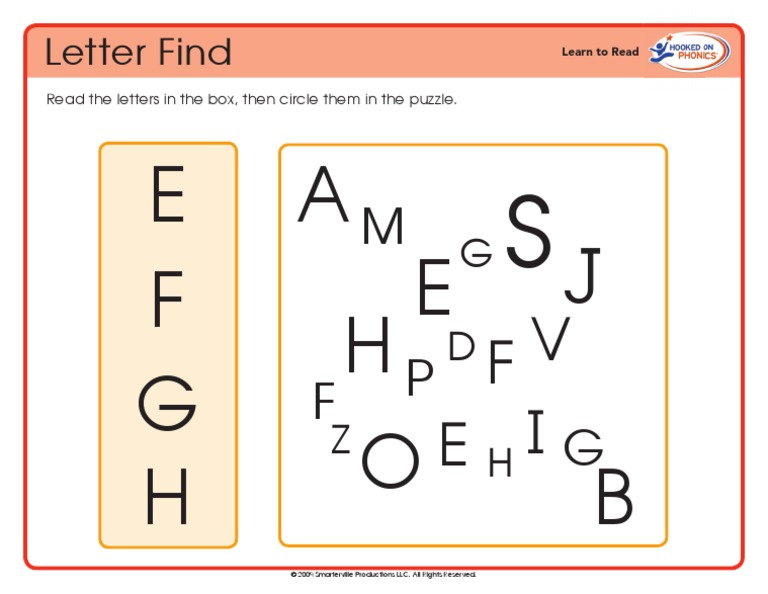 Letter Find EFGH | PDF