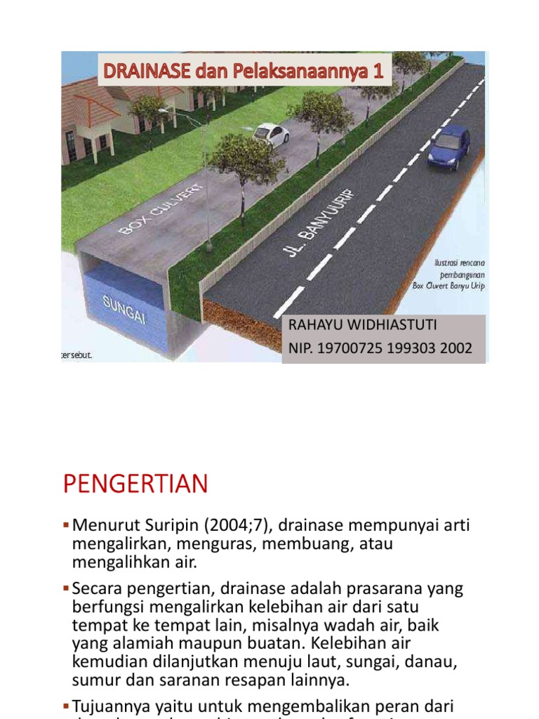 Drainase & Pelaksanaannya 1 | PDF | Griya & Taman | Sains & Matematika