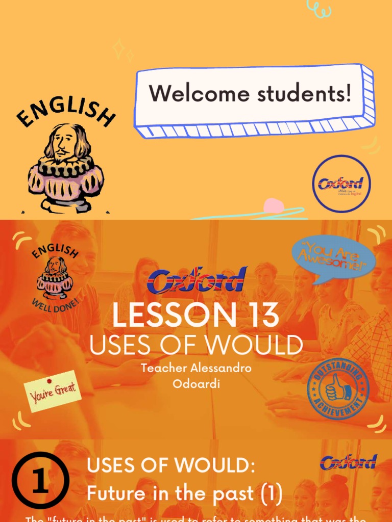 Advanced Lesson 13 - Uses of Would | PDF