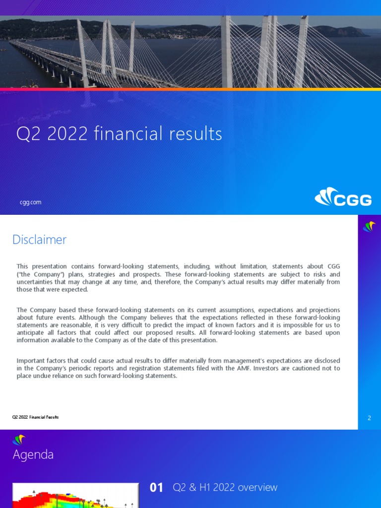 CGG 2022 q2 Quarterly Results Presentation | PDF | Cloud Computing | Free Cash Flow