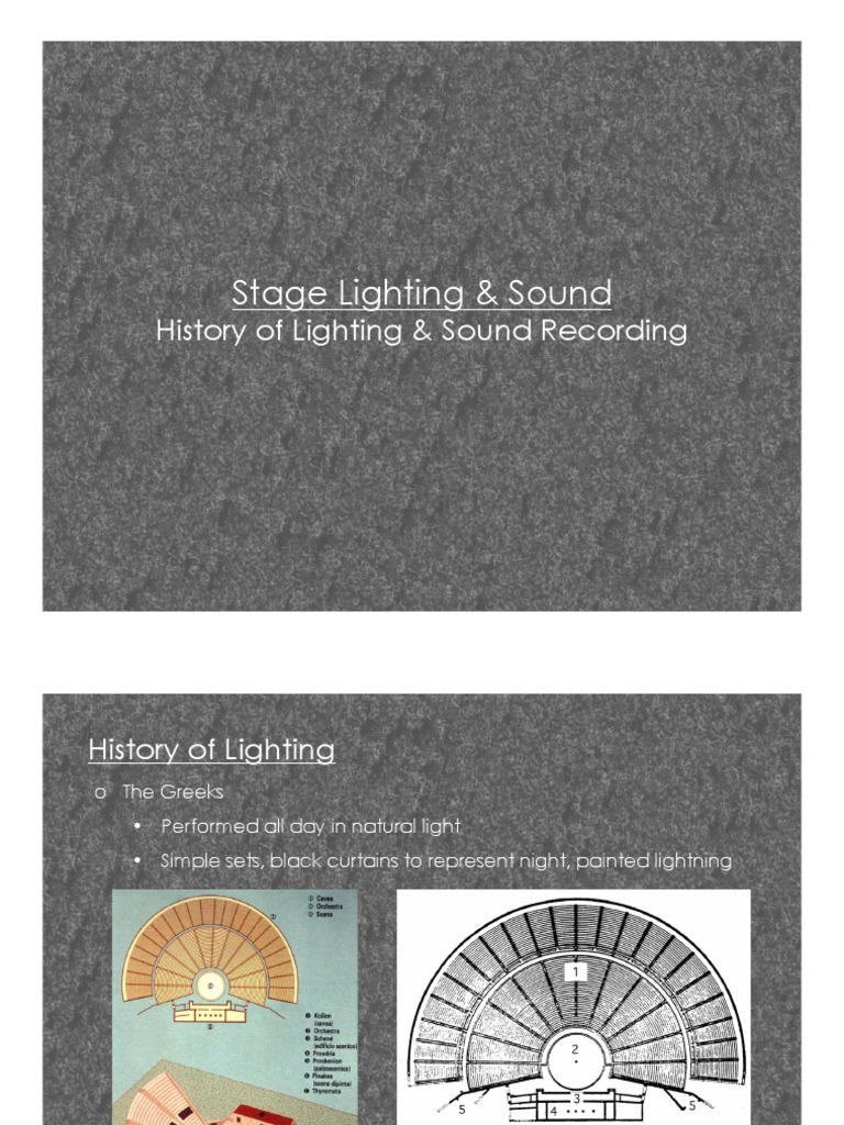 Stage Lighting & Sound History of Lighting & Sound Recording | PDF ...