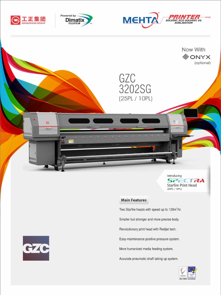 Gongzheng GZC 3202sg 10 PL Flex Printing Machine | PDF
