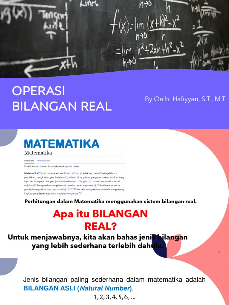 Operasi Bilangan Real | PDF