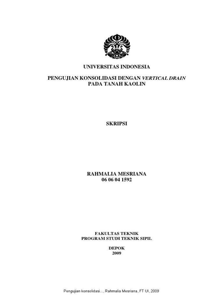 Pengujian Konsolidasi Tanah Kaolin | PDF
