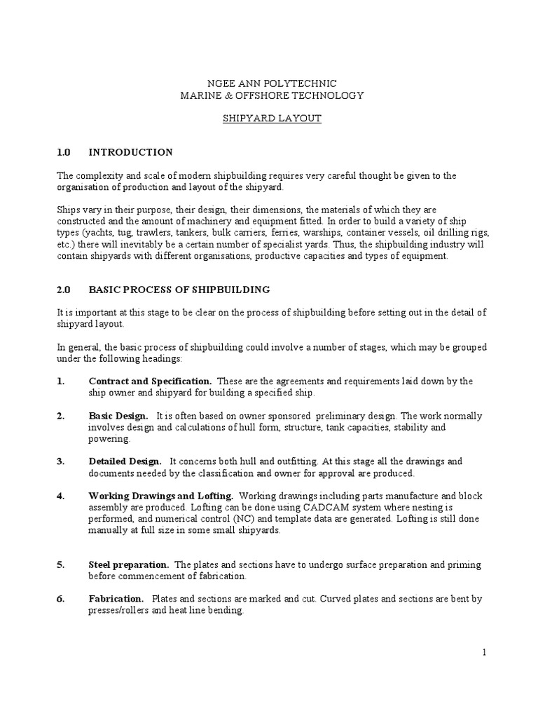 Shipyard Layout | PDF | Crane (Machine) | Ships